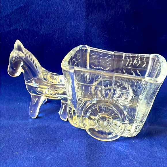 Dining | Vintage 195s Glass Burro Or Donkey With Cart Toothpick Holder ...